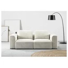 2-Sitzer RAUM.ID "Cushid", grau (hellgrau), B:218cm H:62cm T:109cm, 88% Polyester, 12% Polyacryl, Sofas, Modulsofa, bestehend aus 2 Teilen, Breite 218 cm