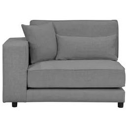 Sofa-Eckelement OTTO products "Grenette" Polsterelemente Gr. Struktur (recyceltes Polyester), Armlehne links, grau (anthrazit) frei oder als Teil des Modulsofas, Baumwollmix recycelte Stoffe