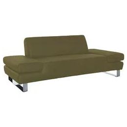 2-Sitzer W.Schillig "taboo" Sofas Gr. B/H/T: 202cm x 76cm x 91cm, Longlife Xtra-Leder Z69, mit Armlehnenverstellung, grün (camouflage z69) mit Normaltiefe, inklusive Armlehnenverstellung