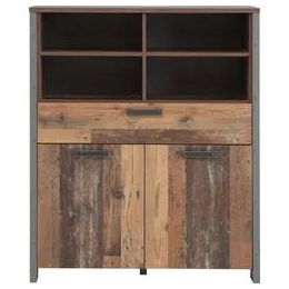 Highboard FORTE Sideboards grau (old wood vintage/beton-optik) Breite 106 cm