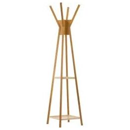 Garderobe WOODMAN "Magellan" Garderobenpaneele beige (natur) im skandinavian Design, aus massiver Eiche, mit 4 Haken