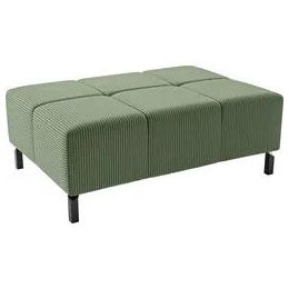 Hockerbank Inosign "Ancona New" Hocker Gr. B/H/T: 107cm x 43cm x 71cm, Cord, grün (oliv) passend zum Ecksofa, auch in Easy care-Bezug + Cord