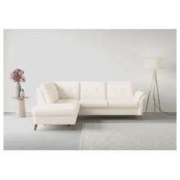 Sit & More Ecksofa SIT & MORE "Göteborg" Sofas Gr. B/H/T: 250cm x 90cm x 226cm, Luxus-Microfaser ALTARA NUBUCK, Ottomane links, ohne Bettfunktion-ohne Bettkasten, beige (creme) Sitztiefenverstellung und Federkern, wahlweise mit Bettfunktion