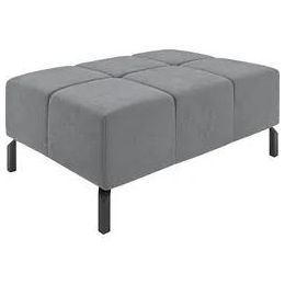 Hockerbank Inosign "Ancona New" Hocker Gr. B/H/T: 107cm x 43cm x 71cm, Luxus-Microfaser, grau (steel) passend zum Ecksofa, auch in Easy care-Bezug + Cord