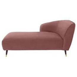 Guido Maria Kretschmer Home & Living Recamiere GUIDO MARIA KRETSCHMER HOME & LIVING "Oradea" Sofas Gr. B/H/T: 160cm x 78cm x 91cm, Samtoptik, Recamiere rechts, rosa (rose) Longchair Sofas mit eleganter Steppung auf Rückseite der Rückenlehne