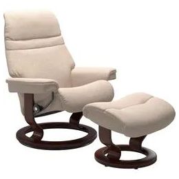 Relaxsessel stressless "Sunrise", beige (light beige q2 faron), B:79cm H:103cm T:73cm, Leder BATICK: BATICK ist ein leicht korrigiertes, durchgefärbtes und genarbtes Möbelleder, bei dem die meisten Unebenheiten und Spuren in der Regel entfernt wurden., Leder PALOMA: PALOMA ist ein durchgefärbtes Semianilin-Möbelleder mit natürlicher Narbung., ROHLEDER Stoff Q2 FARON: Ein fester zuverlässiger Boucl