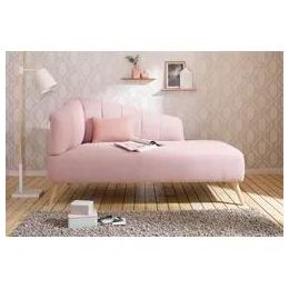 Recamiere Andas "Lucy" Sofas Gr. B/H/T: 162cm x 85cm x 82cm, Struktur fein, Armlehne links, rosa (rosé) Longchair Sofas Armlehne links und rechts bestellbar