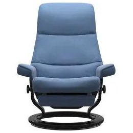 Relaxsessel stressless "View" Sessel blau (lazuli blue) elektrisch verstellbar, optional 2-motorisch, Größe M & L