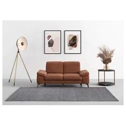 Sit & More 2-Sitzer SIT & MORE "Cabana", rosa (kupfer), B:191cm H:84cm T:123cm, 95% Polyester, 5% Polyamid, Sofas, Breite 191 cm, wahlweise mit Sitztiefen- und Kopfteilfunktion