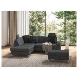 Sit & More Ecksofa SIT&MORE "Padua L-Form" Sofas Gr. B/H/T: 276 cm x 89 cm x 228 cm, Chenille, Ottomane links, mit Sitztiefenverstellung-mit Armteilfunktion, blau (hellblau) inklusive Sitztiefenverstellung, Armteilfunktion und Federkern