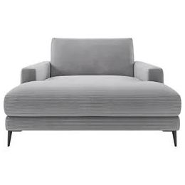 Chaiselongue Inosign "Downtown Loungemöbel zum Relaxen, B/T/H: 132/170/84 cm" Sofas Gr. B/H/T: 132cm x 84cm x 170cm, Cord, grau auch in Bouclé, Cord und Easy care - leicht mir Wasser zu reinigen