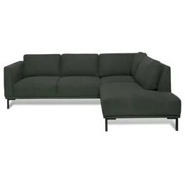 Ecksofa OTTO products "Fillin, L-Form" Sofas Gr. B/H/T: 247 cm x 82 cm x 205 cm, Chenille, Ottomane rechts, grün (green) Struktur hergestellt aus recycelten PET-Flaschen und im Leinen-Mix