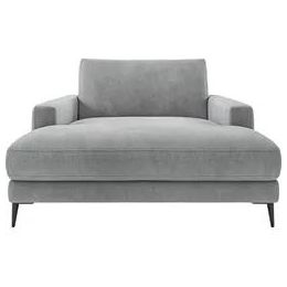 Chaiselongue Inosign "Downtown Loungemöbel zum Relaxen, B/T/H: 132/170/84 cm" Sofas Gr. B/H/T: 132cm x 84cm x 170cm, Flachgewebe, silberfarben (silber) auch in Bouclé, Cord und Easy care - leicht mir Wasser zu reinigen