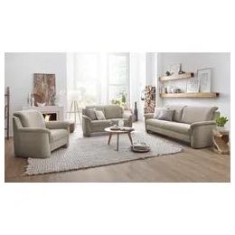 2-Sitzer VILLA BECK "Garda" Sofas Gr. B/H/T: 161cm x 90cm x 95cm, Microfaser-Flock, mit Kopfteilverstellung, beige (2 stone) inklusive Kopfteilverstellung, Breite 222cm