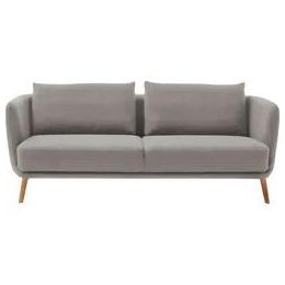 Schöner Wohnen 3-Sitzer SCHÖNER WOHNEN-KOLLEKTION "Pearl - 5 Jahre Hersteller-Garantie, auch in Bouclé" Sofas Gr. B/H/T: 210 cm x 71 cm x 91 cm, Flachgewebe, silberfarben (silber) Maße (BHT): 2107191 cm, Füße Massivholz