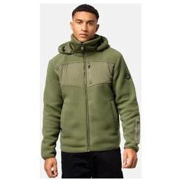 Fleecejacke STONE HARBOUR "Illian" Gr. L (52), grün (helloliv) Herren Jacken Sportliche Fleece-Outdoorjacke mit Kapuze