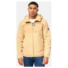 Fleecejacke STONE HARBOUR "Illian" Gr. XL (54), beige (sand) Herren Jacken Sportliche Fleece-Outdoorjacke mit Kapuze