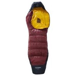 Mumienschlafsack Nordisk "Oscar +10Â Curve" Schlafsäcke Gr. L: 190cm, Reißverschluss links, rot (rio red)