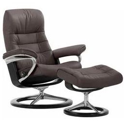 Relaxsessel stressless "Opal", braun (chocolate), B:79cm H:99cm T:71cm, Leder PALOMA: durchgefärbtes Semianilin-Möbelleder, Leder BATICK: durchgefärbtes und genarbtes Möbelleder, Sessel, mit Signature Base, Größe S, mit Schlaffunktion