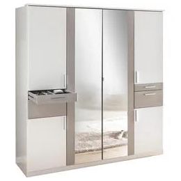 Kleiderschrank wimex "Koblenz" Schränke Gr. B: 180cm, 4 St., grau (weiß/betonfarben lichtgrau) mit Accessoire-Schubkästen