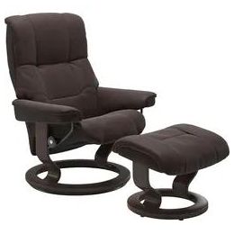 Relaxsessel stressless "Mayfair" Sessel Gr. Leder PALOMA, Classic Base Wenge, Relaxfunktion-Drehfunktion-PlusTMSystem-Gleitsystem, B/H/T: 79 cm x 101 cm x 73 cm, braun (chocolate paloma) mit Hocker, Classic Base, Größe S, M & L, Gestell Wenge