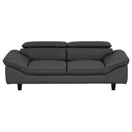 2-Sitzer Home Affaire "Pilot" Sofas Gr. B/T: 202 cm x 108 cm, Material, grau (anthracite) Zweisitzer mit Kopfteilverstellung