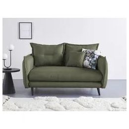 2-Sitzer Inosign "Lazio", grün, B:162cm H:94cm T:110cm, Sofas, inklusive 1 Stk. Wende- und 1 Stk. Zierkissen