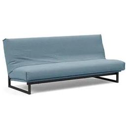 Schlafsofa INNOVATION LIVING TM "Fraction Dauerschlaffunktion, schlicht und elegant, Industriedesign" Sofas Gr. B/H/T: 200cm x 82cm x 95cm, Polyester, blau (light blue) bequem, Rückenlehne 3-fach verstellbar