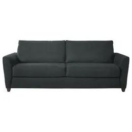 Schlafsofa Bali "Dallas" Sofas Gr. B/H/T: 195cm x 93cm x 103cm, Material, Ausführung, grau (anthrazit) Dauerschlaffunktion, mit Lattenrost und Matratze