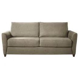 Schlafsofa Bali "Dallas" Sofas Gr. B/H/T: 195cm x 93cm x 103cm, Material, Ausführung, braun (hellbraun) Dauerschlaffunktion, mit Lattenrost und Matratze