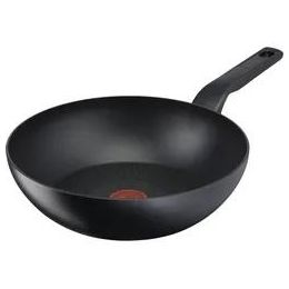 Wok Tefal "Titanium Force Wok-Pfanne, Induktion, Ø 28 cm", schwarz, B:28,6cm H:10,1cm Ø:28cm, Pfannen, extra haltbare Antihaft-Beschichtung, Thermo Signal, tiefe Form