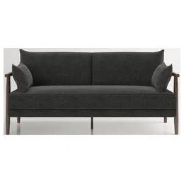 Schlafsofa Playboy "Sylvie" Sofas Gr. B/H/T: 201cm x 88cm x 85cm, Polyester, grau (anthrazit) Schlafsofa