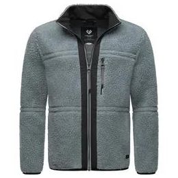 Plüschjacke Ragwear "Noory" Gr. L (52), grau Herren Jacken Basic Teddy-Fleece Jacke