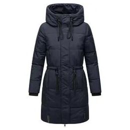 Steppmantel Navahoo "Zuckertatze XIV" Gr. XS (34), blau (navy) Damen Mäntel Stylischer Winterparka mit verstellbarer Kapuze