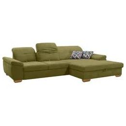 Ecksofa Alina "Nadira" Sofas Gr. B/H/T: 297cm x 91cm x 199cm, Struktur fein XBO, Recamiere rechts, mit Bettfunktion, Stauraum, grün (olive xbo 13) wahlweise mit Bettfunktion und Stauraum