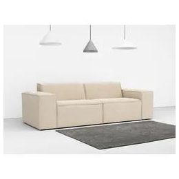 3-Sitzer RAUM.ID "Norvid" Sofas Gr. B/H/T: 240cm x 75cm x 93cm, Struktur weich, mit Kaltschaum, beige (natural) modular, wahlweise mit Kaltschaum, Komfortschaum oder Taschenfederkern