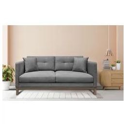 2,5-Sitzer Andas "Torsby" Sofas Gr. B/H/T: 174cm x 81cm x 89cm, Chenille, grau (dark grey) 2 Ziekissen sind inklusive, mit elegantem Holzrahmen