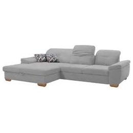 Ecksofa Alina "Nadira" Sofas Gr. B/H/T: 271cm x 91cm x 199cm, Struktur fein XBO, Recamiere links, ohne Bettfunktion, Stauraum, grau (mittelgrau xbo 19) wahlweise mit Bettfunktion und Stauraum