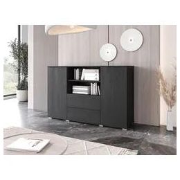 Sideboard Inosign "PARIS" Sideboards Gr. B/H/T: 140cm x 88,5cm x 39,5cm, matt, schwarz (graphite black wp/ graphite wp) Moderne 140cm breite grifflose Kommode, vielseitig einsetzbar