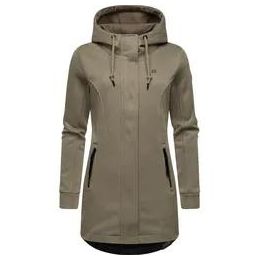 Kapuzensweatjacke Ragwear "Letti Bonded" Gr. L (40), braun Damen Sweatjacken Sportliche Kapuzenjacke in Feinstrick-Optik