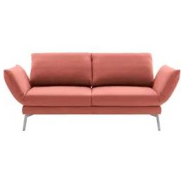 Schöner Wohnen 2,5-Sitzer SCHÖNER WOHNEN-KOLLEKTION "Spin" Sofas Gr. B/H/T: 248cm x 85cm x 225cm, Flachgewebe, mit Drehsitzfunktion links, Rückenneigung und Armlehnenfunktion links + rechts, rosa (flamingo) Drehsitz-Funktion, USB-Anschluss, Armlehnfunktion, Rückenverstellung