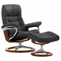 Relaxsessel stressless "Opal" Sessel Gr. Leder PALOMA, Signature Base Braun, B/H/T: 81cm x 100cm x 73cm, schwarz mit Hocker, Signature Base, Größe L, Schlaffunktion