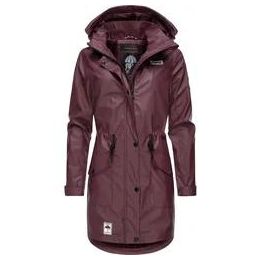 Outdoorjacke Navahoo "Deike" Gr. XS (34), rot (weinrot) Damen Jacken modischer Outdoor Regenmantel