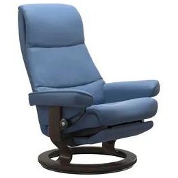 Relaxsessel stressless "View" Sessel blau (lazuli blue) elektrisch verstellbar, optional 2-motorisch, Größe M & L