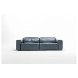 2,5-Sitzer Egoitaliano "Beverly, Designsofa mit erstklassigem Sitzkomfort und tollen Details" Sofas Gr. B/H/T: 242cm x 95cm x 109cm, Leder BULL, grau (smoke) Breite 242 cm, verstellbare Kopfteile