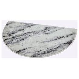 Badematte Grund Badematten Gr. halbrund (50cm x 80cm),, grau (hellgrau)