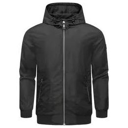 Outdoorjacke Ragwear "Stewie II" Gr. M (50), schwarz Herren Jacken stylische Übergangsjacke mit großer Kapuze