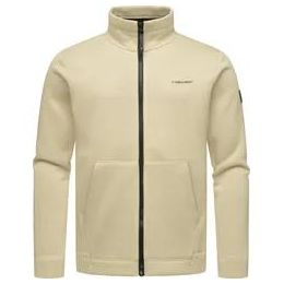 Sweatjacke Ragwear "Fabbian Collar" Gr. XXXL (58), beige (ecru) Herren Sweatjacken Basic Feinstrick-Jacke