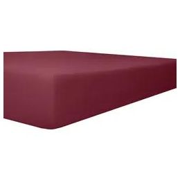 Spannbettlaken kneer "Vario-Stretch-Topper" Laken Gr. B/L: 180cm x 200cm, Jersey-Modal, 180 x 200cm 4-12cm, rot (burgund) mit Tunnelsaum