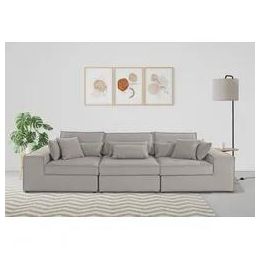 3-Sitzer RAUM.ID "Florid" Sofas Gr. B/H/T: 280cm x 75cm x 100cm, Struktur (recyceltes Polyester), beige 3 Teile, bestehend aus Modulen, viele Bezugsqualitäten, auch in Cord